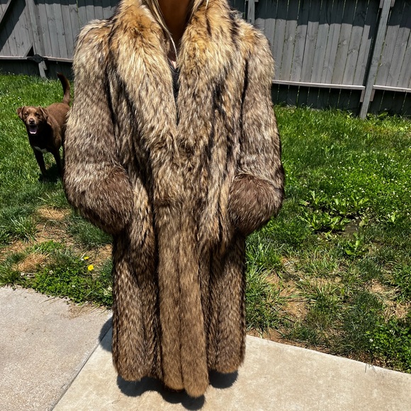 Jackets & Coats | Real Raccoon Tanuki Fur Coat | Poshmark